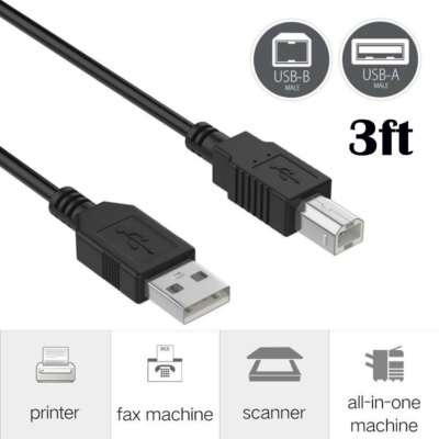 3Ft USB Cable Cord for Canon Pixma Printer MP190 MP210 MP240 MP250 ...