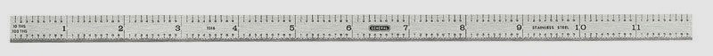 12" GENERAL TOOLS 1216 Precision Stainless Steel Rule Ruler FLEXIBLE ...