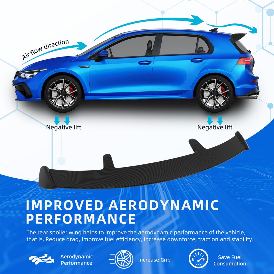 52" Rear Boot Roof Trunk Spoiler Wing Lip For AUDI A3 8P HATCHBACK 2008 ...