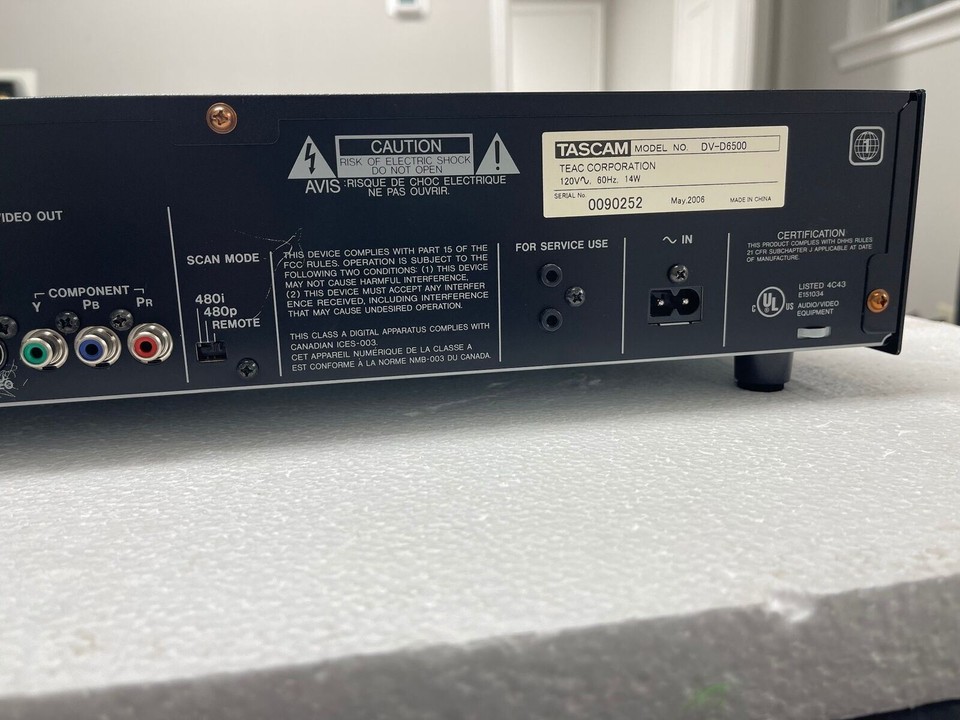 TASCAM DV-D6500 Professional Digital DVD Player | eBay