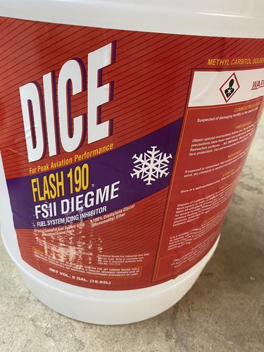 diethylene glycol 100% 5 gallon Dice Flash 190 FSII diegme fuel system ...