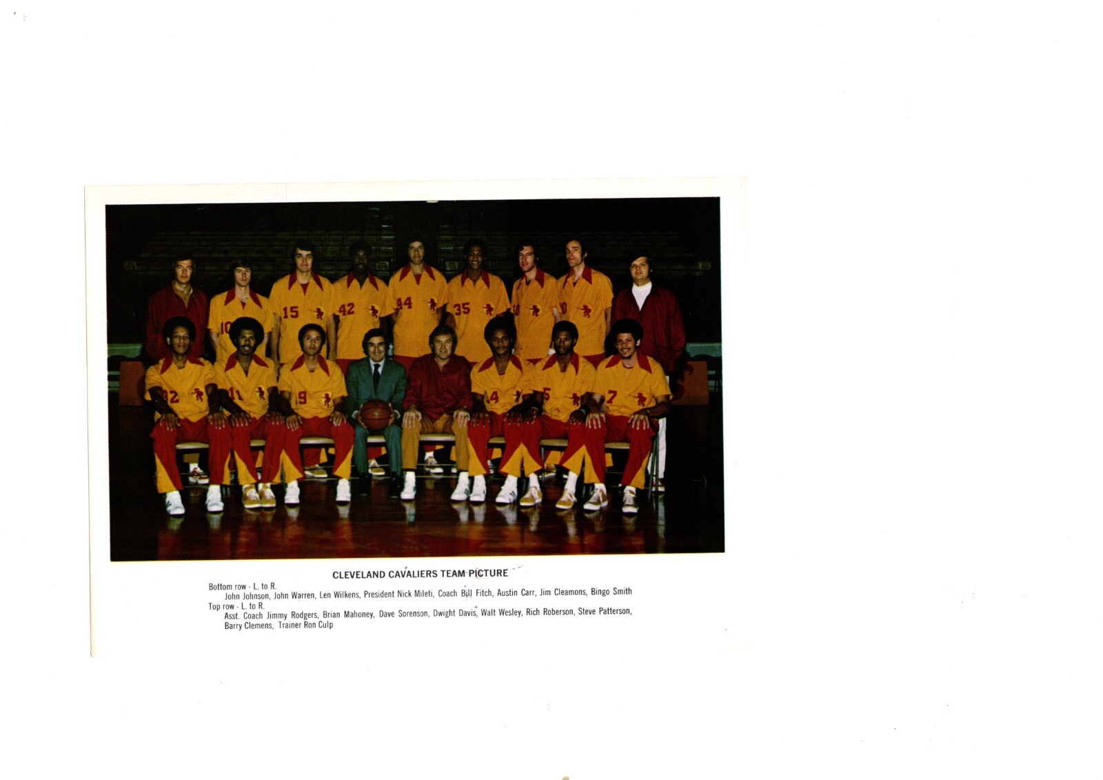 VINTAGE ORIGINAL 1973 CLEVELAND CAVALIERS 5x7 TEAM PHOTO CARR SMITH ...
