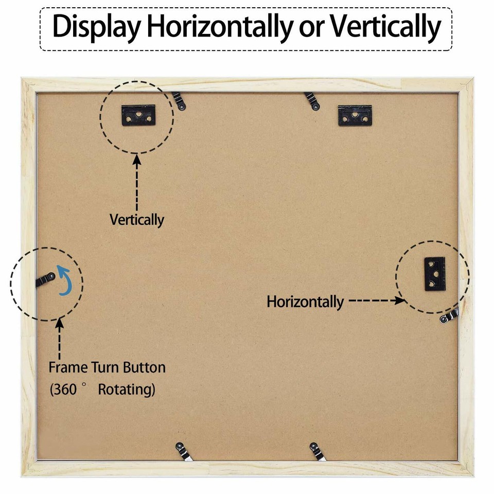 13.7x15.7 White Wood Collage Picture Frame 7 Openings Matted for 4x6 ...