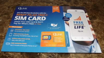 QLINK Wireless Cellular 4G LTE/5G Sim Card Kit - Includes Sim Card ...