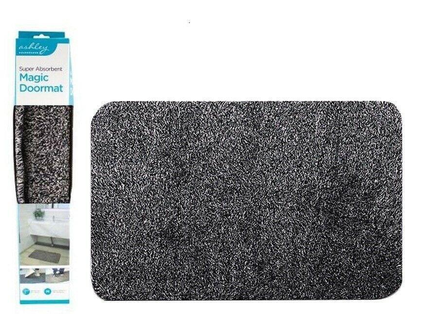 MAGIC DOOR MAT SUPER ABSORBENT WASHABLE INDOOR OUTDOOR ANTI SLIP STEP ...