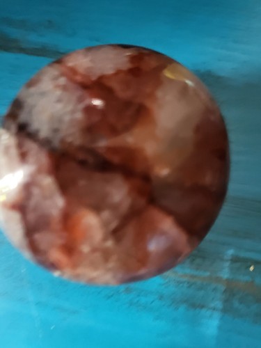 2.1 oz SPARKLY RED FIRE QUARTZ HEMATOID CRYSTAL HEALING PALM STONE | eBay