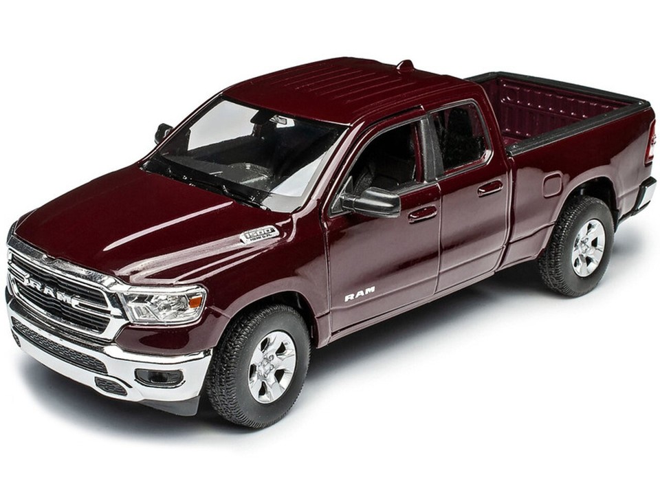 1/24 Welly 2019 Dodge Ram 1500 Pickup Truck (Maroon Dark Red) Diecast ...
