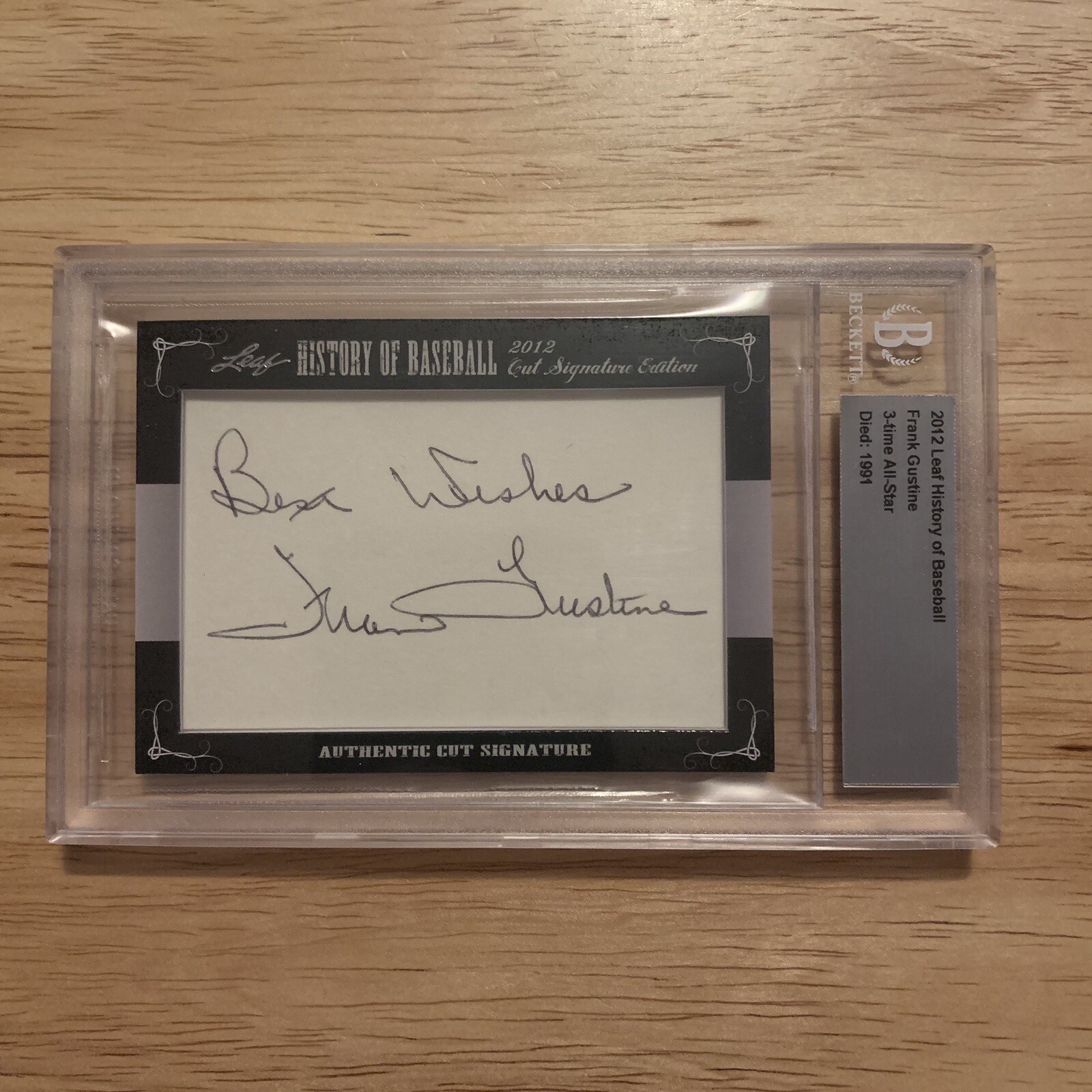 2012 Leaf History of Baseball Frank Gustine Pittsburgh Pirates 3 Time ...