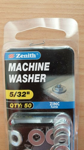 Zenith MACHINE WASHER Round Flat Int ZINC PLATED Steel- 5/32", EBL1004 ...