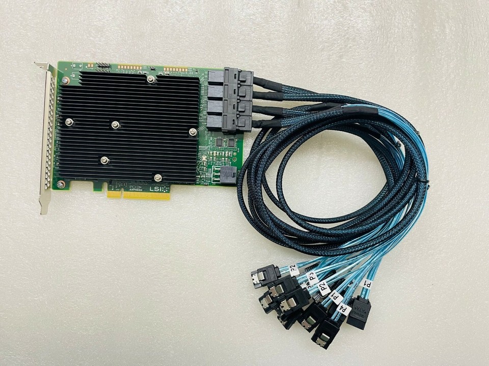 LSI SAS 9300-16I 12GB/S HBA HOST BUS ADAPTER CARD IT Mode 4*SFF-8643 ...