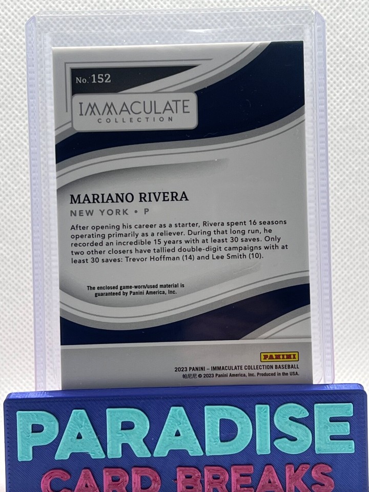 2023 Immaculate Baseball Mariano Rivera Patch 3/35 | eBay
