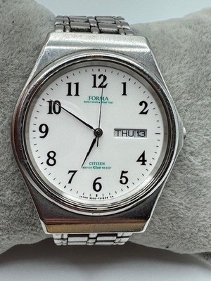 Men's Citizen Forma 5500-F50107 Silver Tone Quartz Day Date Watch New ...