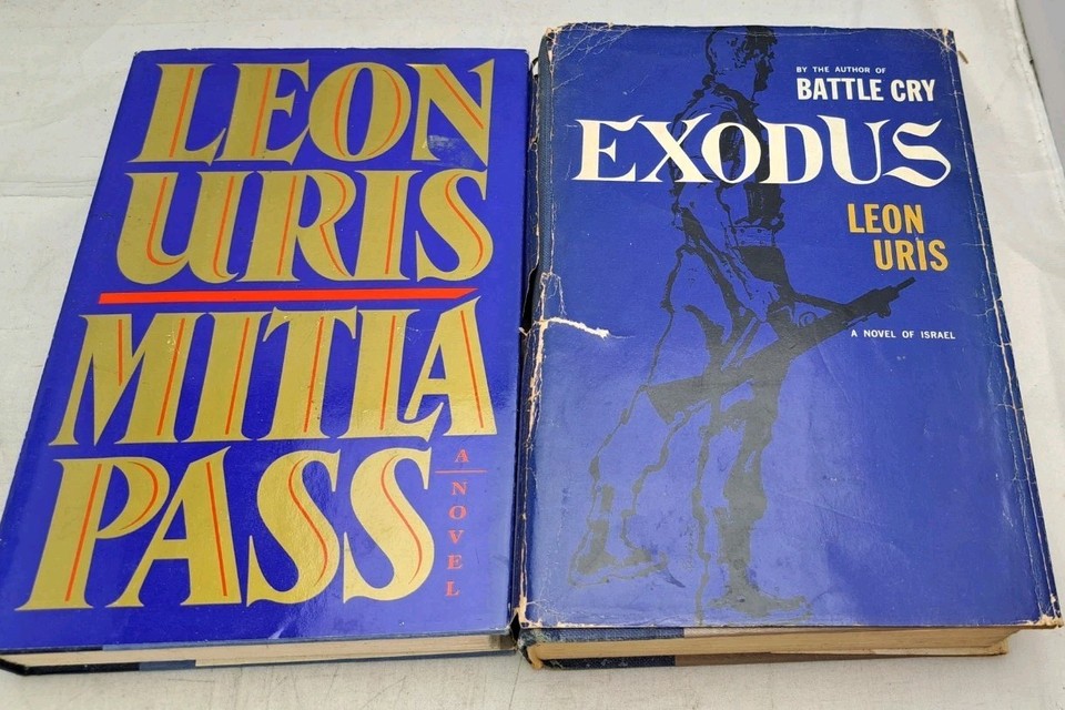 Lot of 2 Leon Uris Books Militia Pass, Exodus HCDJ | eBay