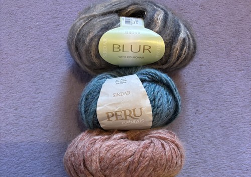 🧶 3 Balls Sirdar knitting wool yarn bundle - Blur Peru Mohair & Alpaca ...