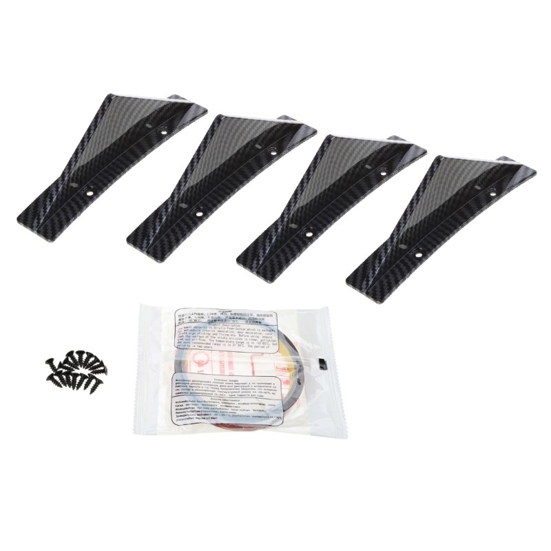 Automobile Rear Bumper Lip Diffuser Splitter Spoiler Canards Car ...