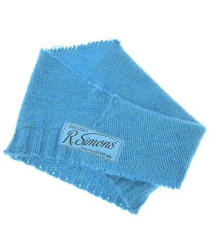 RAF Simons Men's Blue Wool Nylon Muffler Scarf 44cm One Size Used | eBay
