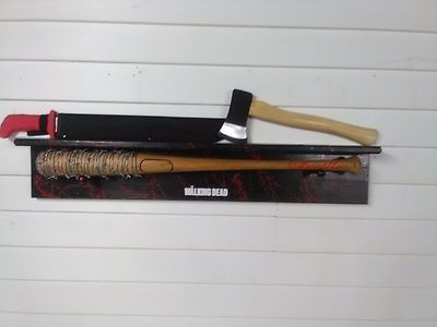 THE WALKING DEAD NEGAN LUCILLE BAT Ricks Grimes axe & red handle ...