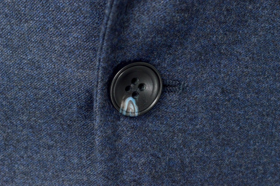 NWT KITON KIRED Submariner Blue Mélange Lt Flannel Wool Suit 40 R (EU ...