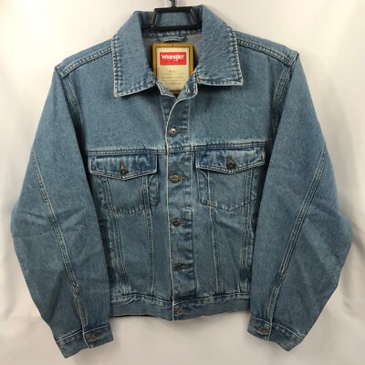 Wrangler Denim Jean Jacket Light to Medium Denim Color Men's Size ...
