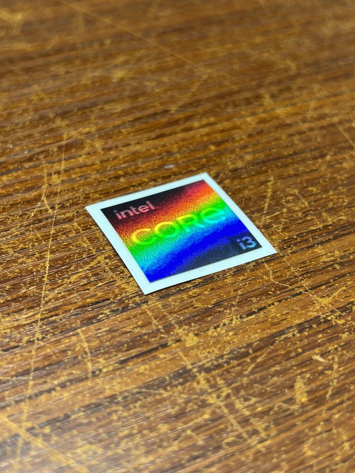 1x Intel Core i3 Holographic Desktop / Laptop sticker label (NEW) | eBay