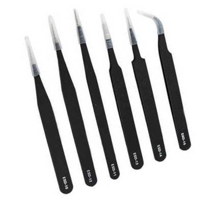 Stainless Steel Tweezers 6 - Pack. Model Making Tool Kit Set - AST6 ...