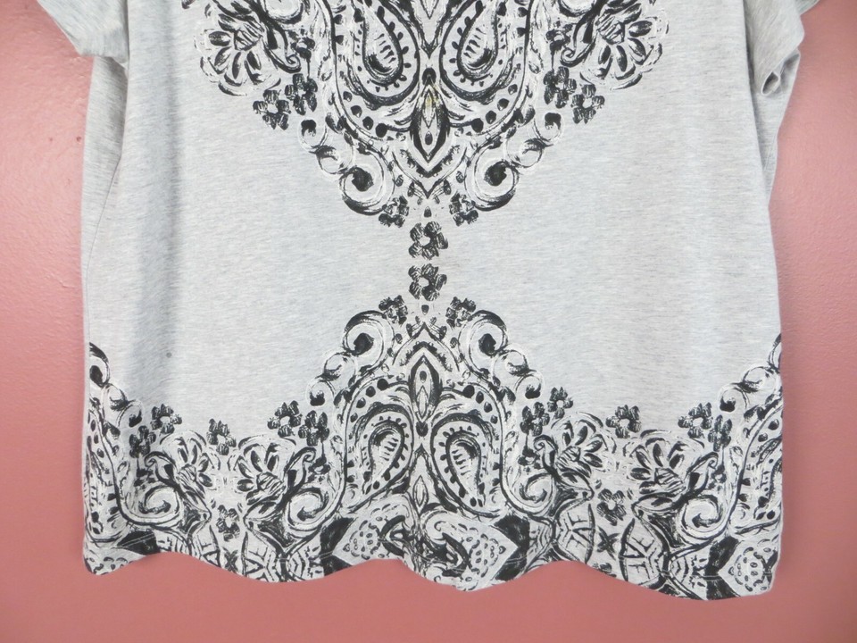 TB11692- CHICO'S Women Soft Comfy Cotton Modal Tunic Multicolor Paisley ...