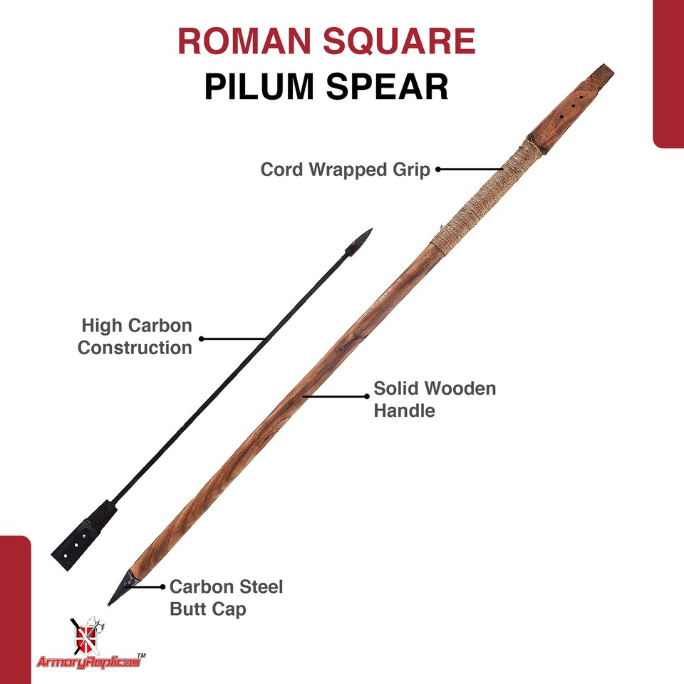 Authentic Roman Pilum Spear - Historical Replica -Collectible ...