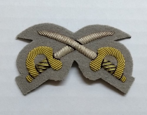 Mess Kit Badge PtI Cross Swords Grebe Grey British Hand Embroidered ...