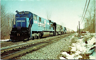 Postcard Train Conrail Locomotive Number 6598 New York | eBay