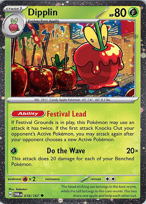 DIPPLIN 018/167 TWILIGHT MASQUERADE POKEMON (COSMO HOLO, NM) | eBay