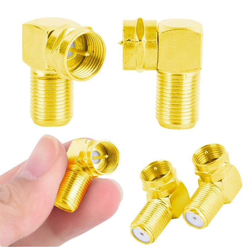 F-Type Coaxial Cable Connector Adapter 2-Pack No Tool Require ...