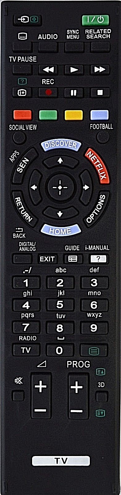 Replacement Remote for RM-ED035 Sony Bravia Television Remote Control ...