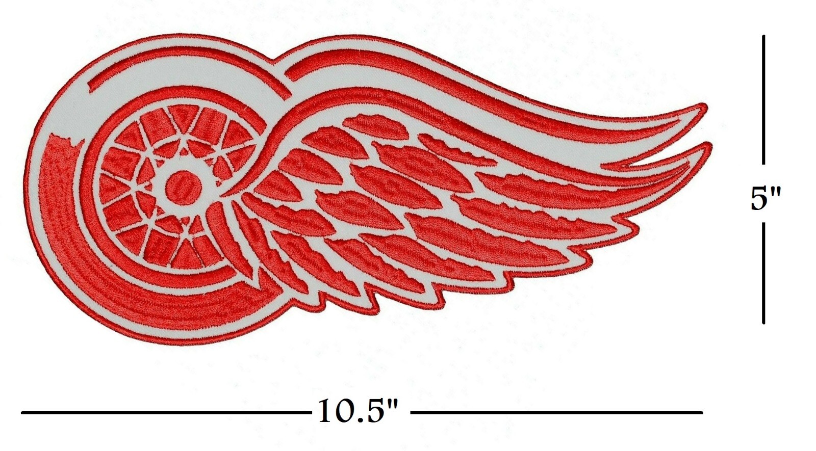 HUGE DETROIT RED WINGS IRON-ON PATCH EMBROIDERED- 5" x 10.5" | eBay