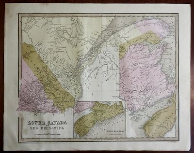 Lower Canada & New Brunswick Montreal Three Rivers Quebec 1838 Boynton ...