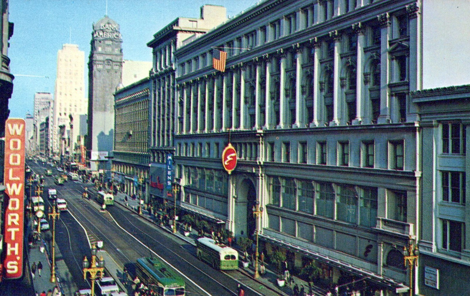 San Francisco California Famed Market Street Woolworth's Milens ...