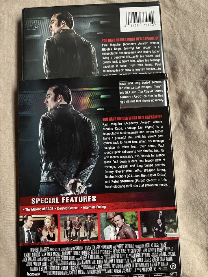 Rage - DVD By Danny Glover,Nicolas Cage,Peter Stormare New Sealed (K2 ...