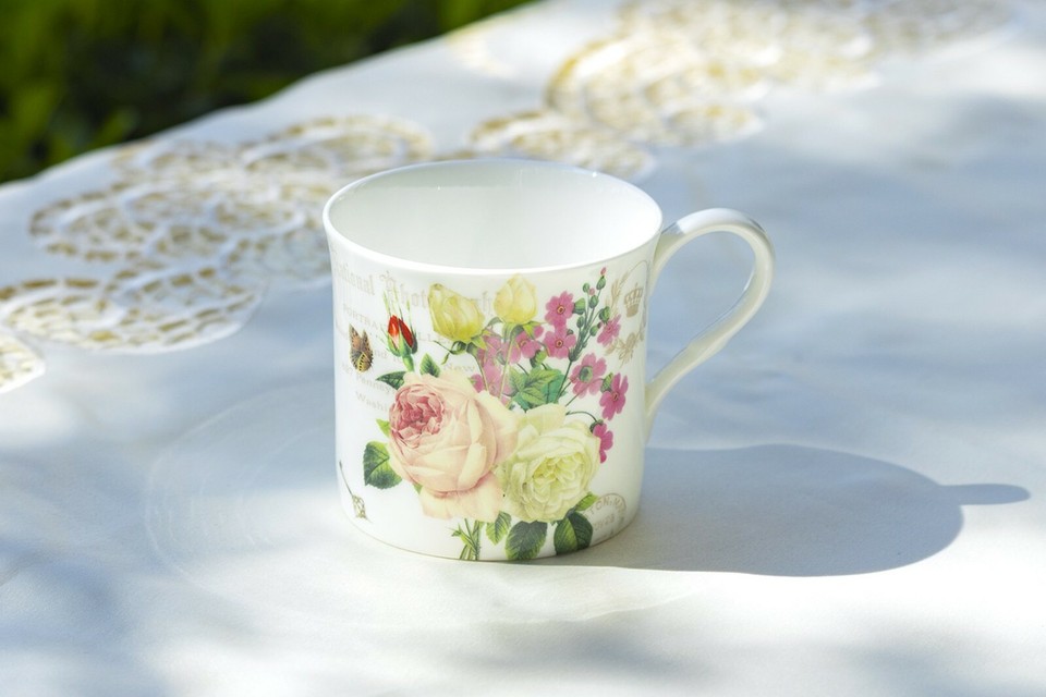 Grace Teaware Rose Garden Bone China Mug | eBay