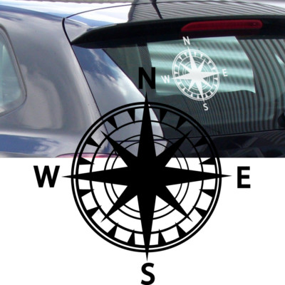 Compass Stickers Car Bedroom Wall Decals Graphics Window Laptop Sticker ...