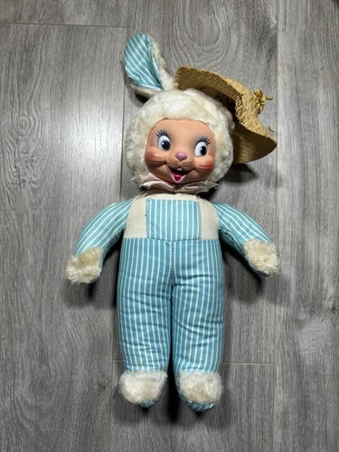 RARE Vintage GUND Plush Rubber Face Doll Rabbit Bunny Girl 50s 60s | eBay