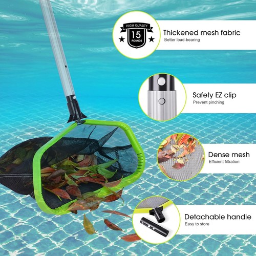 Goovilla Pool Net, Pool Skimmer Net with Double-Layer Deep Bag, Heavy ...