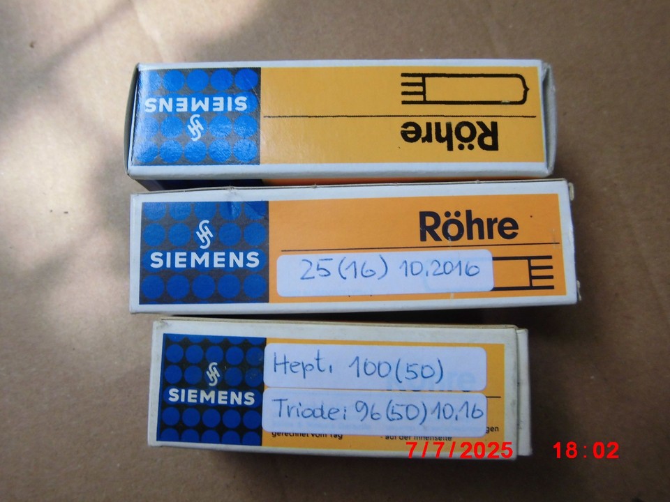 4x Siemens Post Röhren CG3 + EF93 +E88CC +ECH81 in Box | eBay.de