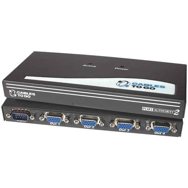 Cables to Go -CABLESTOGO 29551 VGA VIDEO SPLITTER/EXTENDER (4 PORT ...