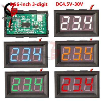 2-wire 0.56-inch 3-digit Digital DC Voltmeter Voltage Meter for ...