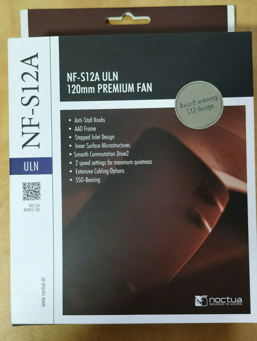 Noctua NF-S12A ULN 120MM Cooling Fan 800RPM Case Low-Noise Anti ...