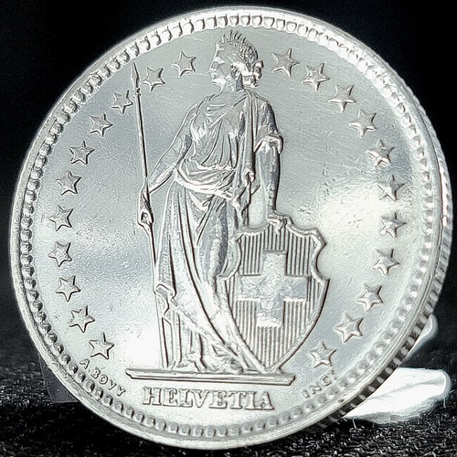 *Beautiful* Authentic Switzerland 2 Franc .835 (83.5%) Fine Silver ...