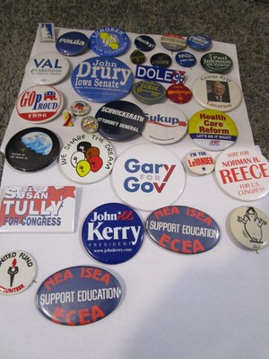 Lot of (33) Various Political Campaign and Issue Buttons | eBay