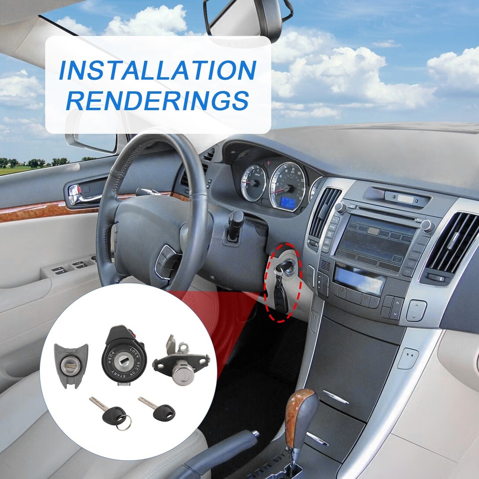 For 09-14 Hyundai Sonata 81970-3SA00 Ignition Switch Front Left Door ...