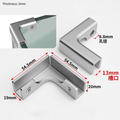 Glass Fixing Clip, 6pcs for 10-12mm L-shaped Glass Combination Fixing ...