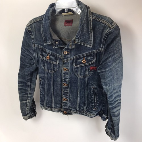 Vintage Parasuco Jeans Cropped Denim Jacket Distressed Riveted XS ...