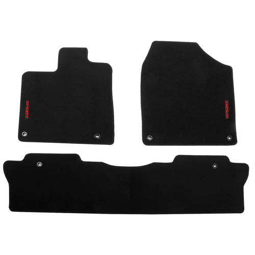 For 17-25 Honda Ridgeline Black Nylon Floor Mats Carpet Non-slip 3PCS ...